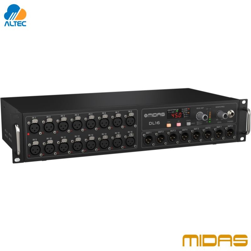Midas DL16 - Stage Box con 16 Entradas y 8 Salidas XLR