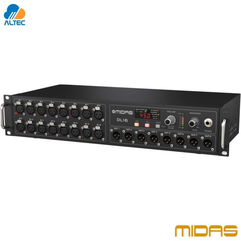 Midas DL16 - Stage Box con 16 Entradas y 8 Salidas XLR