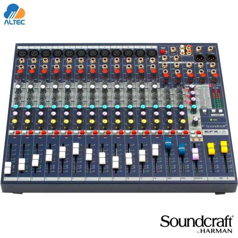 Soundcraft EFX12 Mixer Analógico 12ch con FX Lexicon y EQ Británico