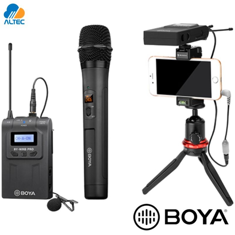 Boya BY-WM8 PRO-K4 - sistema de micrófono inalámbrico UHF doble canal