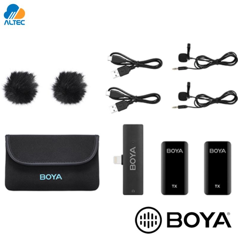 Boya BY-XM6-S4 - sistema de 2 micrófonos inalámbricos ultracompactos